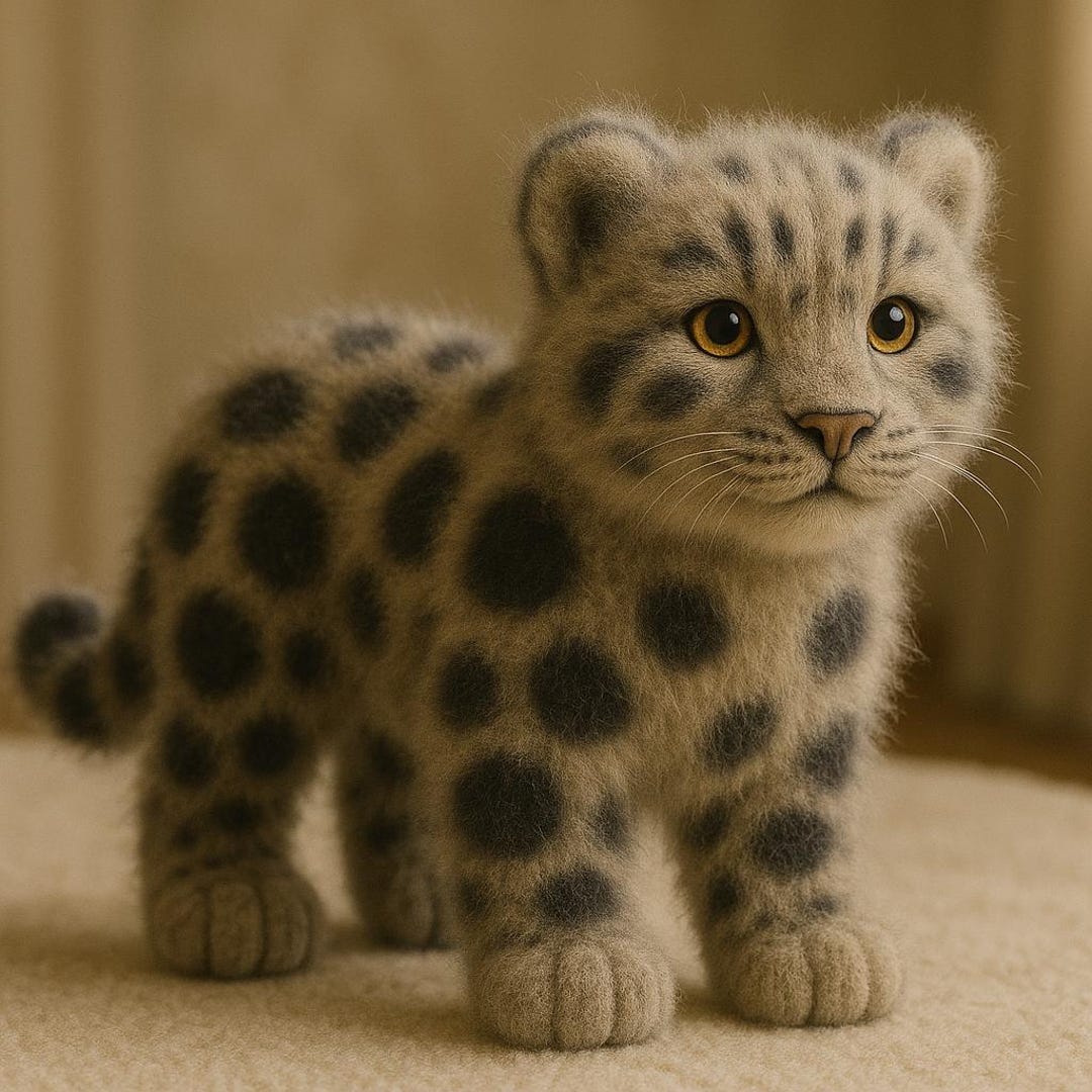 Realistic Snow Leopard Crochet Pattern PDF – Advanced Amigurumi Plush ...