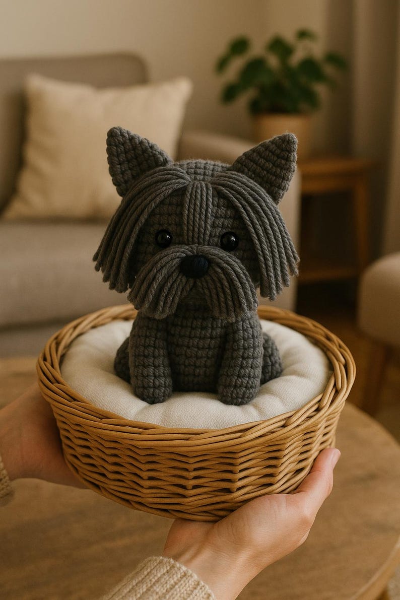 Amigurumi Yorkie Dog Crochet Pattern, Cute Puppy Tutorial, Stuffed ...