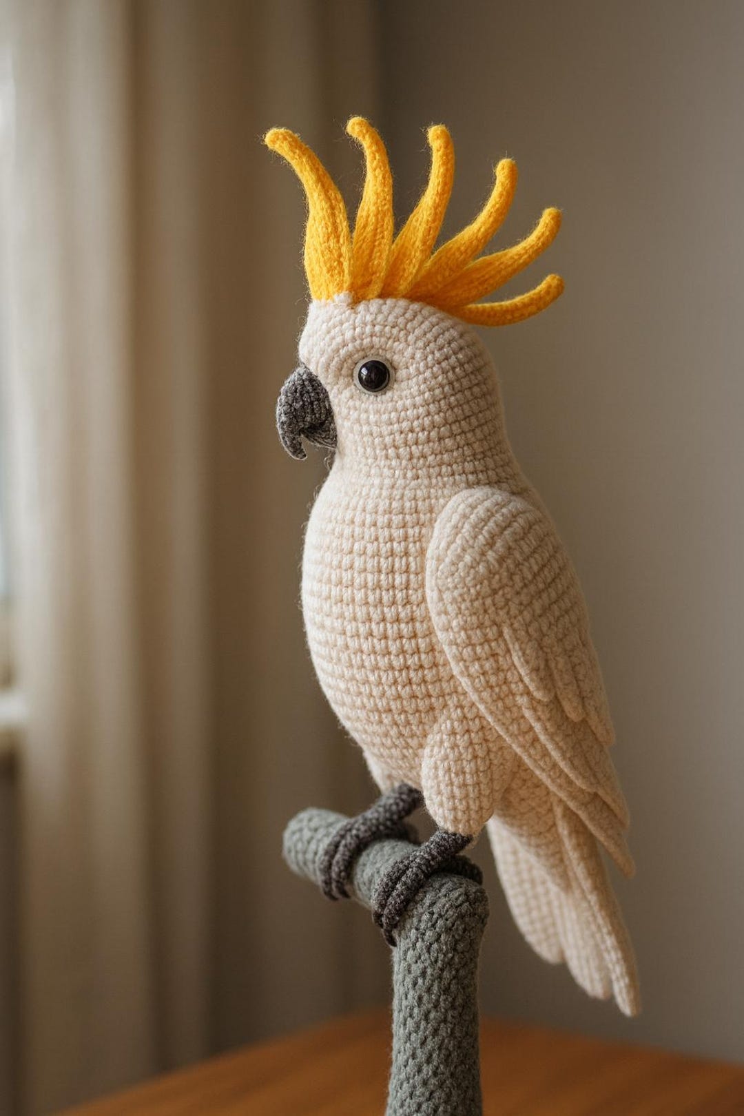 Cockatoo Crochet Pattern, Realistic Parrot Amigurumi PDF, Yellow ...
