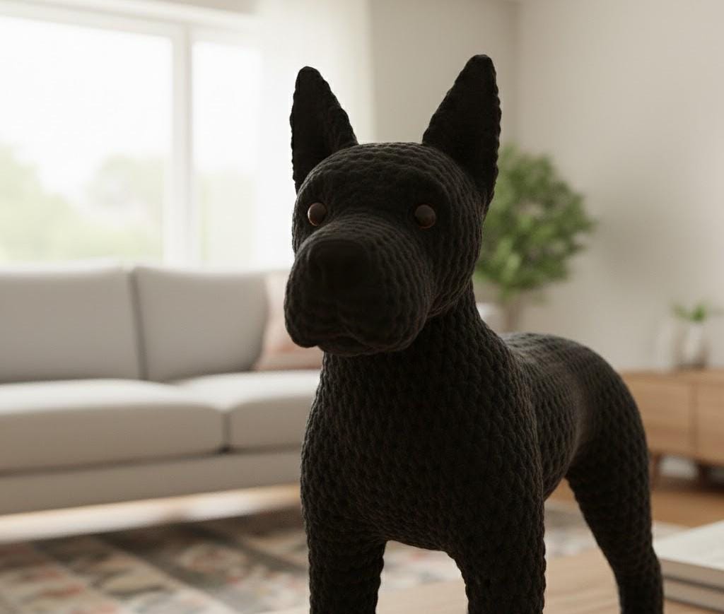 Great Dane Crochet Pattern, Realistic Dog Amigurumi PDF, Black Dog ...