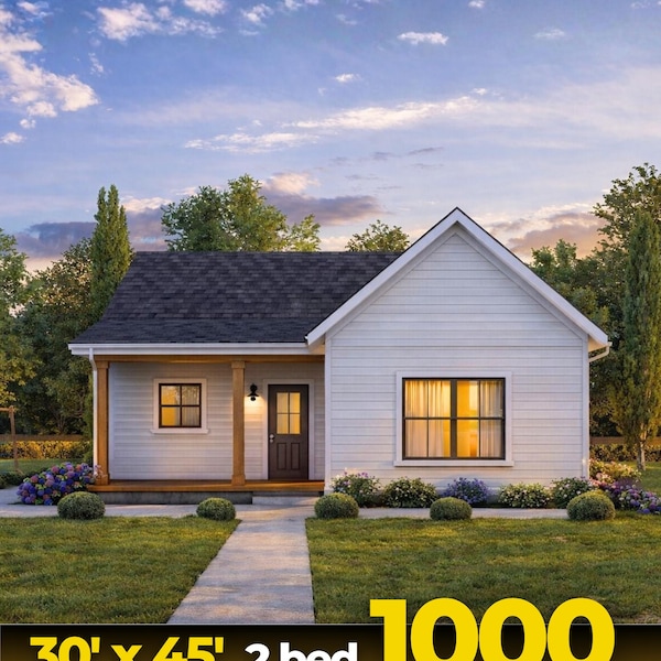 1000 Sq Ft House Plan - Etsy