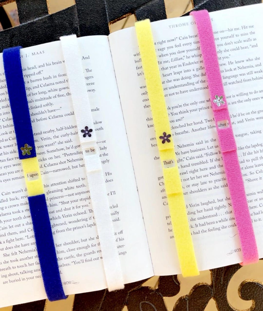 Velcro Flower Bookmark, Handmade Colorful Bookmark, Patented Word ...