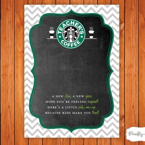 GENERIC Starbucks Coffee First Day of School Teacher Gift! - Etsy