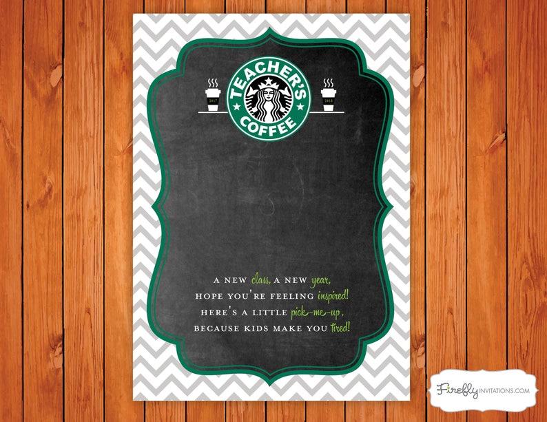 GENERIC Starbucks Coffee First Day of School Teacher Gift! - Etsy