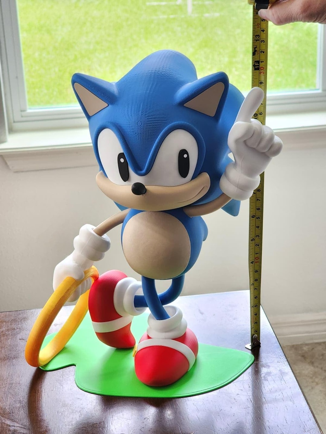 Sonic Figure | 3D Printed Sonic Figure | 1F - Huge 30cm Sonic 3D Figure ...