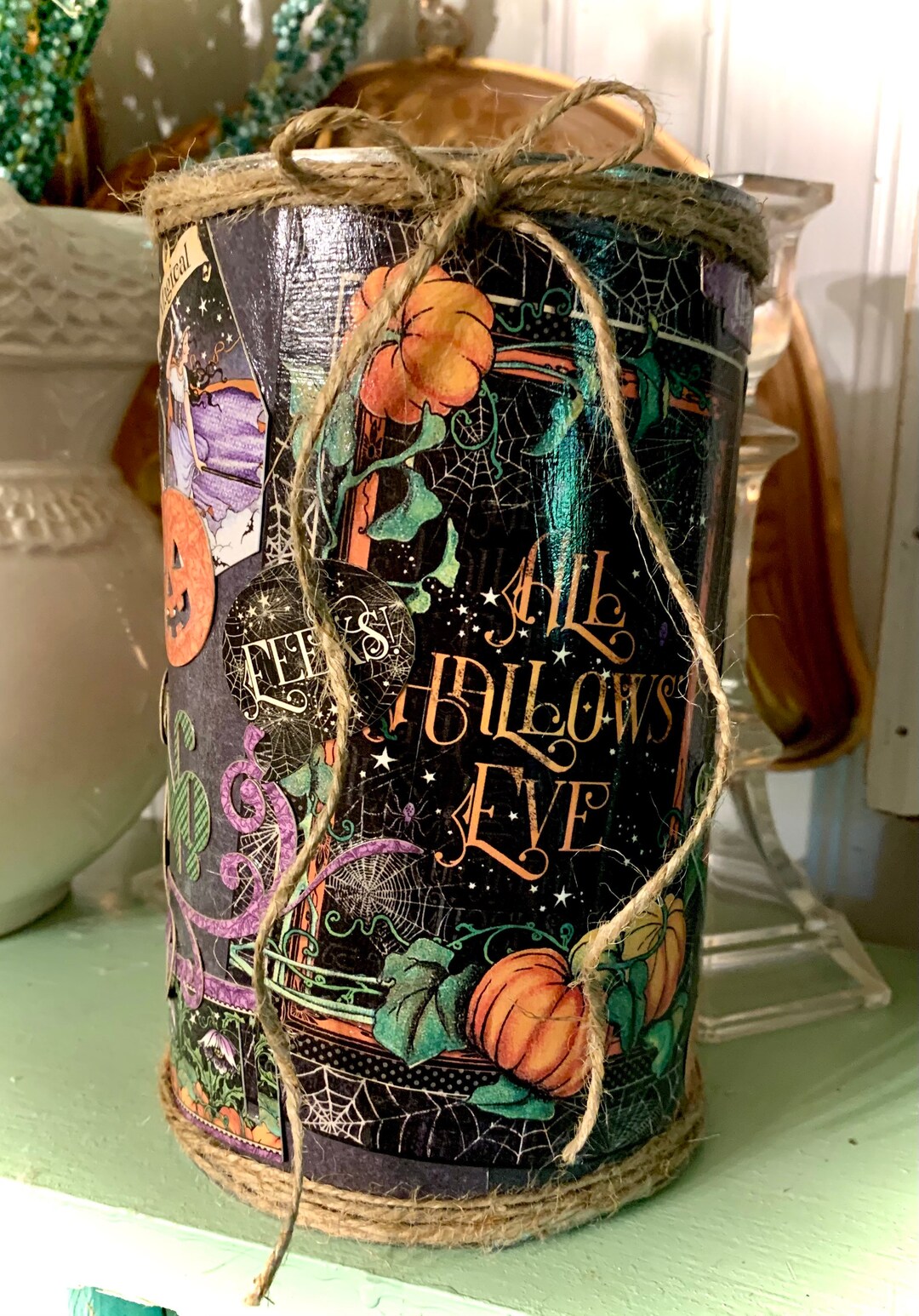 Alchemy Witchcraft Wizardry Vintage-look Ephemera Themed Up-cycled Tin ...