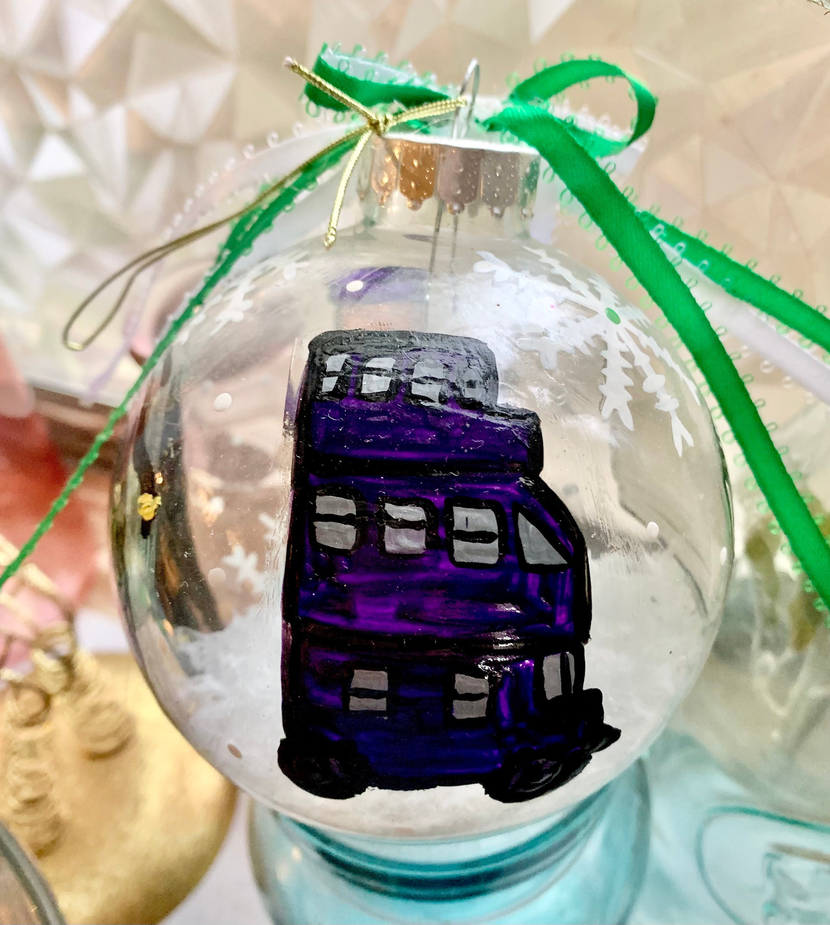 Magical Wizard Bus 4 Hand Painted Glass Ornament - Etsy