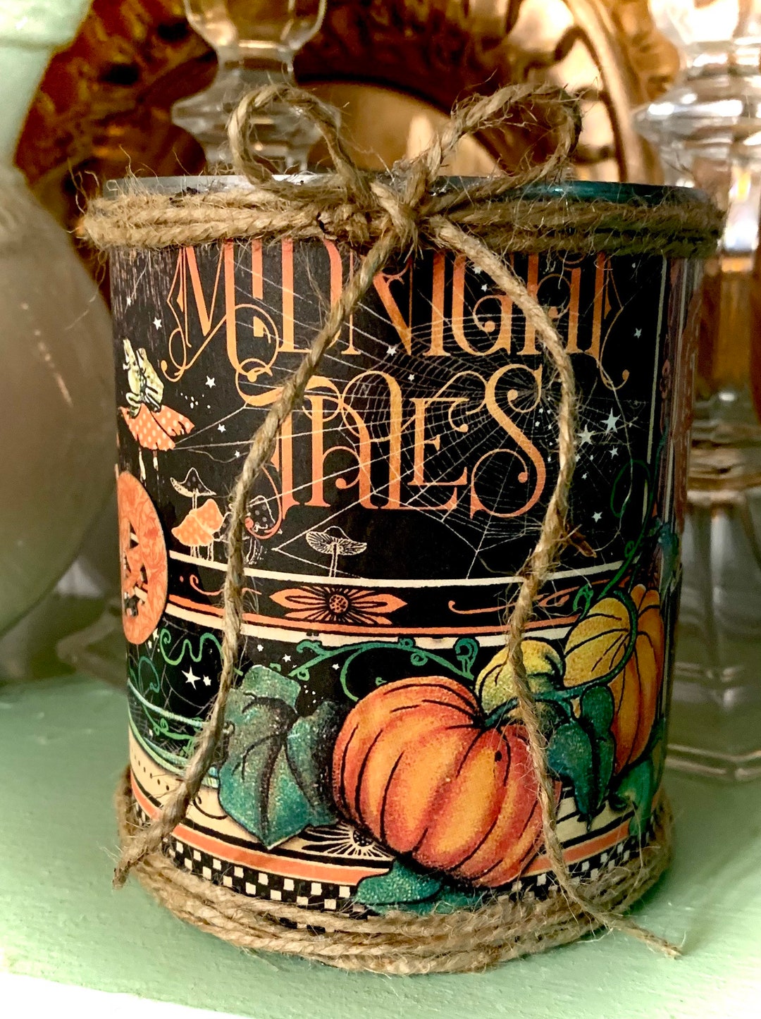 Alchemy Witchcraft Wizardry Vintage-look Ephemera Themed Up-cycled Tin ...