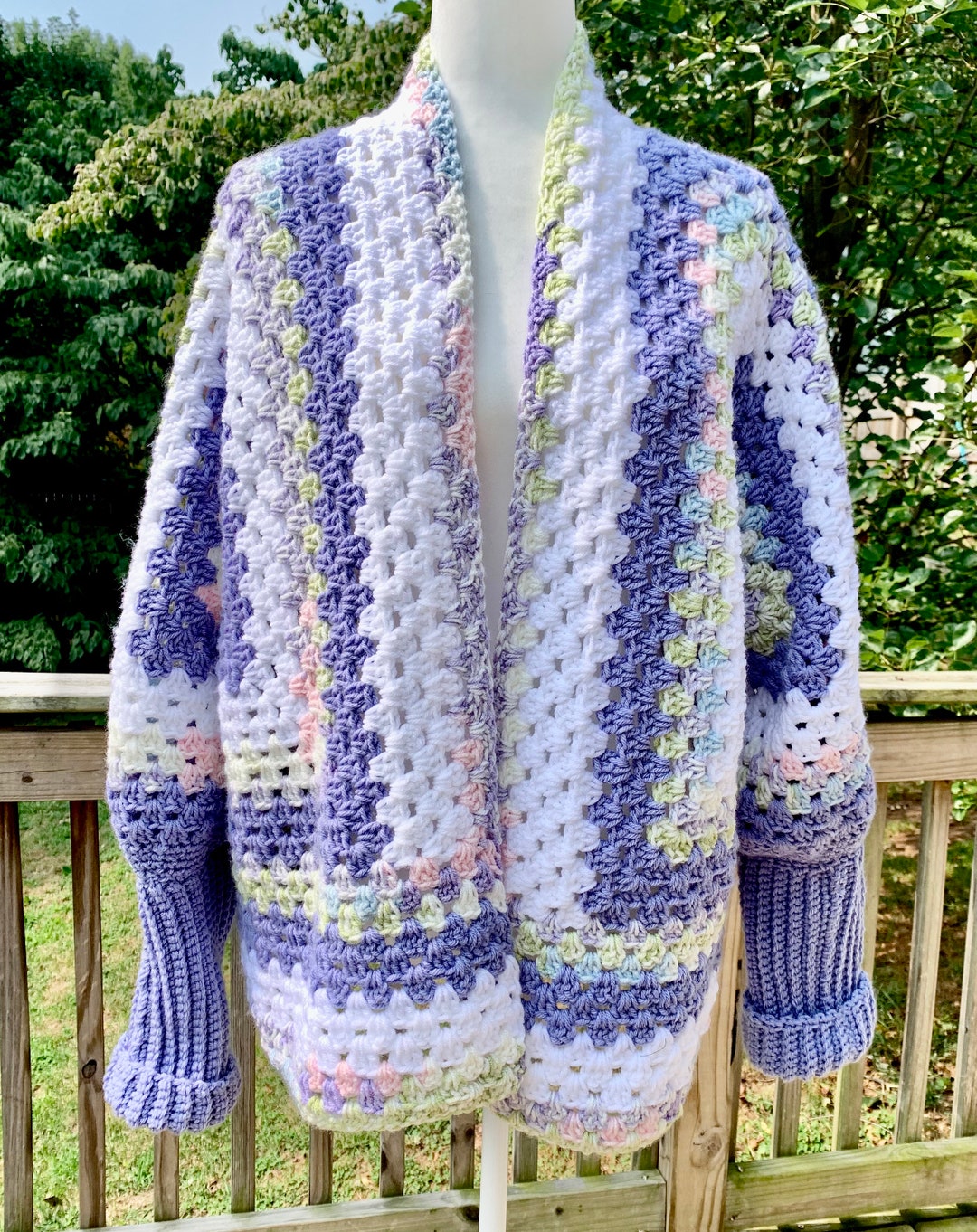 Purple Passion Super Snuggly Crochet Hexagon Sweater - Etsy