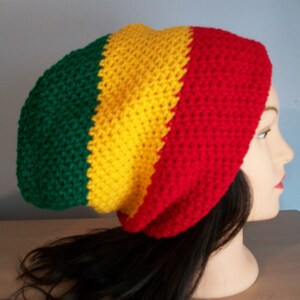 Rasta Stocking Cap Red Yellow Green Beanie Hat Cap Free Shipping - Etsy