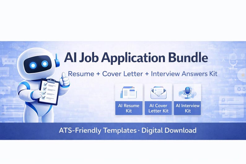 Job Application Bundle | AI Resume + Cover Letter + Interview Answers ...