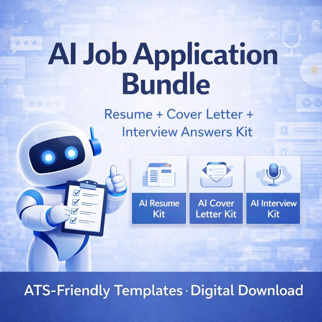 Job Application Bundle | AI Resume + Cover Letter + Interview Answers ...