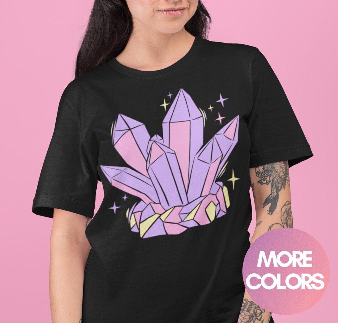 Crystal Gemstone Kawaii Pink Cute Shirt - Rocks, Minerals, Kawaii Shirt ...