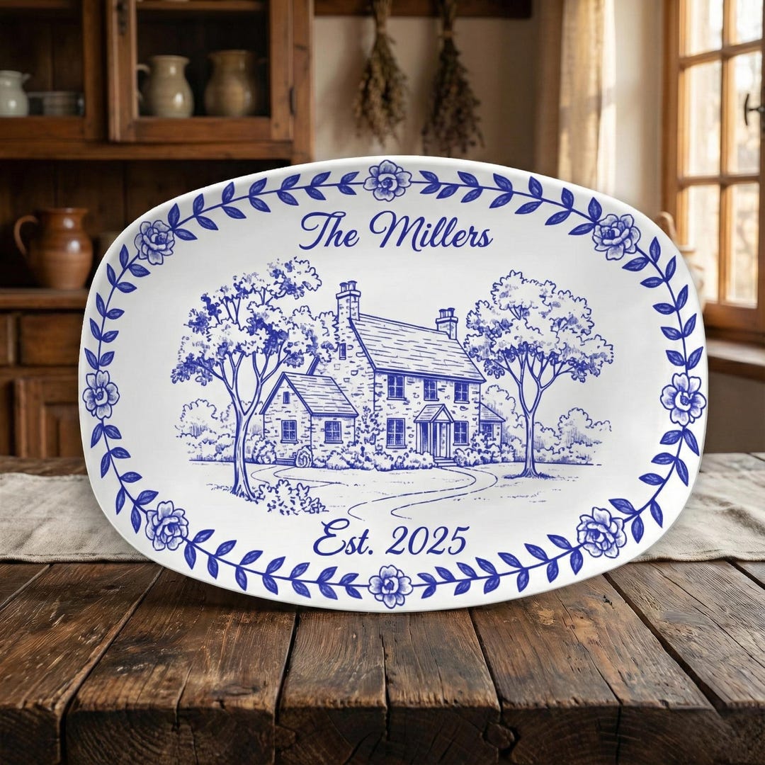 Custom House Platter: Personalized Chinoiserie Style Plate - DECOR Only ...