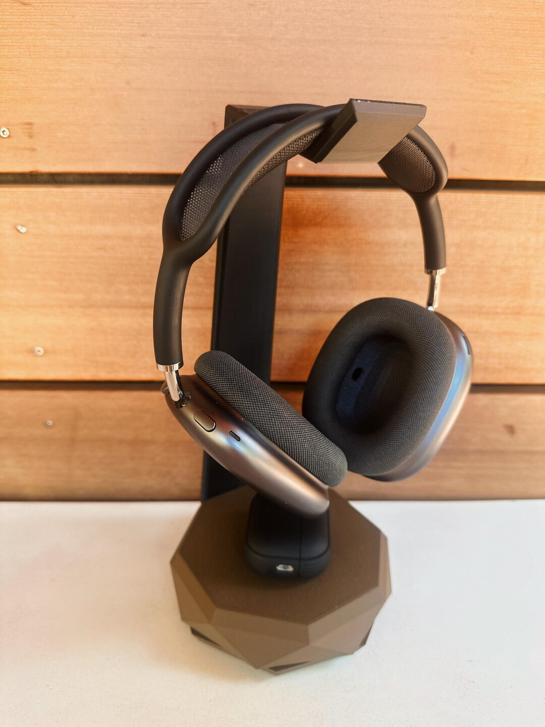 Rotating Headphone Stand – Polygon Base, Modern Minimalist Desk ...