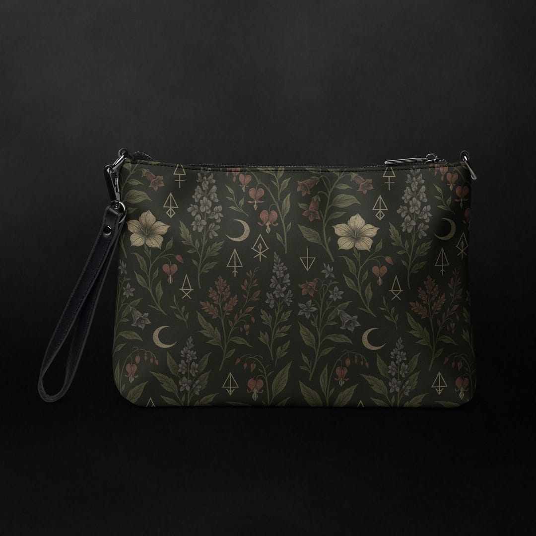 Cursed Florals Corpse & Color Crossbody Bag – Gothic Faux Leather Purse ...