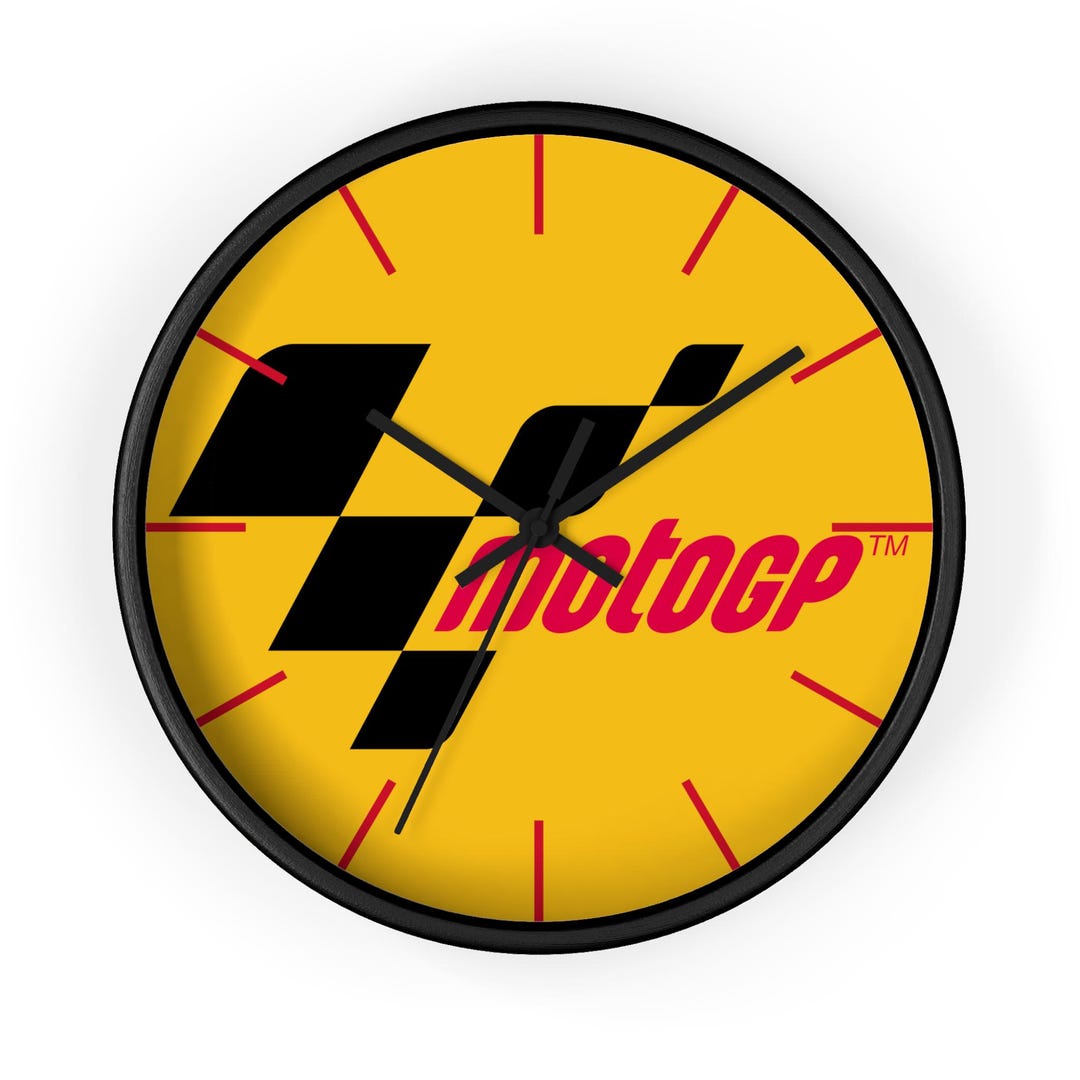 Motogp Inspired Wall Clock, Racing Decor, Motorsport Gifts, Checkered ...