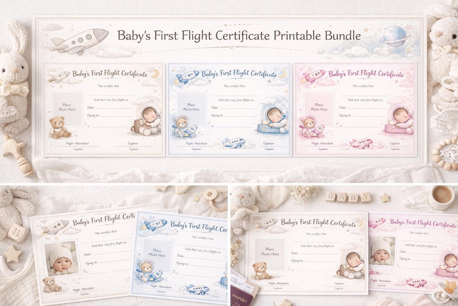 Baby's First Flight Certificate | Keepsake Gift (digital Download A4 ...