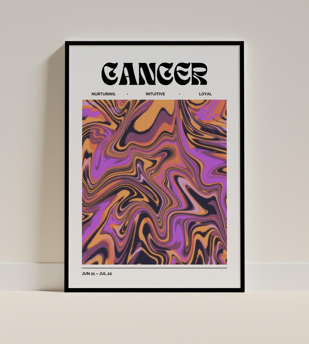 Cancer - Zodiac / Star Sign Wall Art | Modern Astrology Print ...