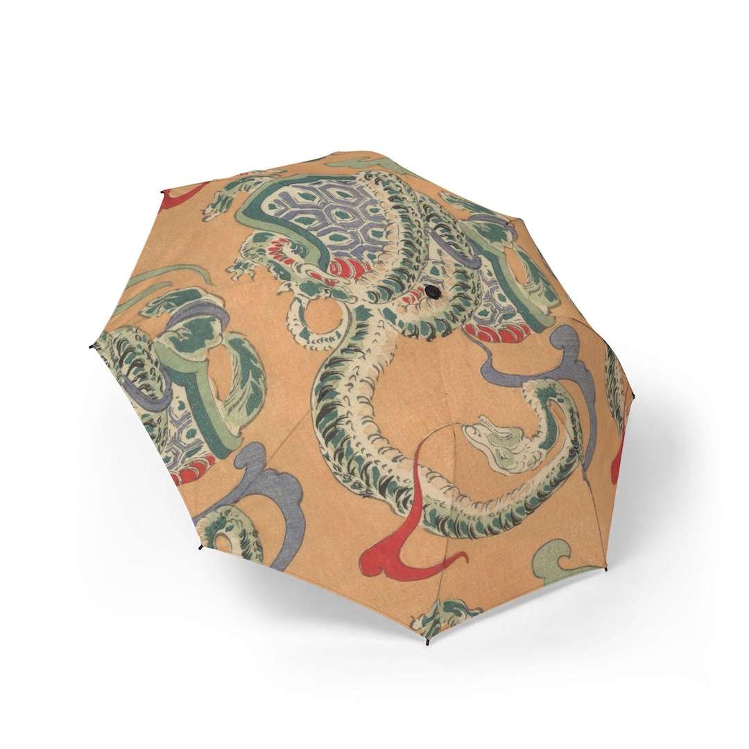 Vintage-style Japanese Umbrella Dragon & Retro Wagara Parasol With ...