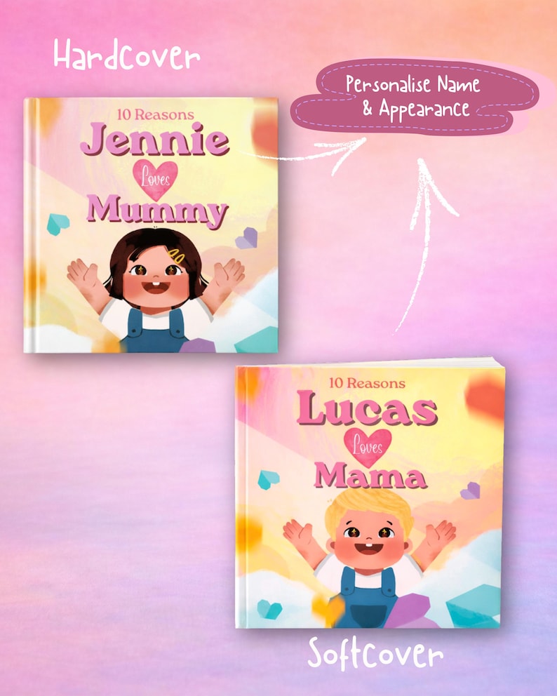 Personalized 10 Reasons I Love You Mom Book – Child's Custom Keepsake ...