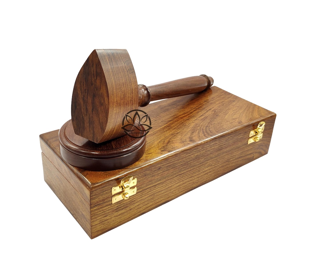 Handcrafted Rosewood Masonic Gavel and Block Set With Engraved Box (12 ...
