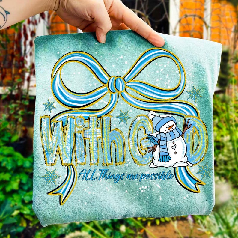 God Snowman PNG, Winter Faith Sublimation, Christian Christmas Design ...