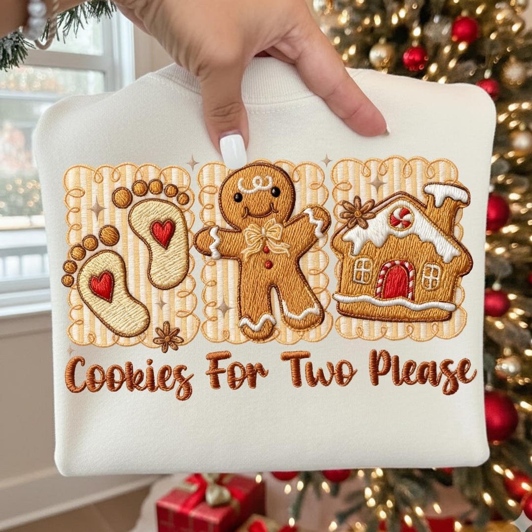 Latch Hook Faux Yarn Cookies for Two PNG, Crochet Gingerbread Baby ...