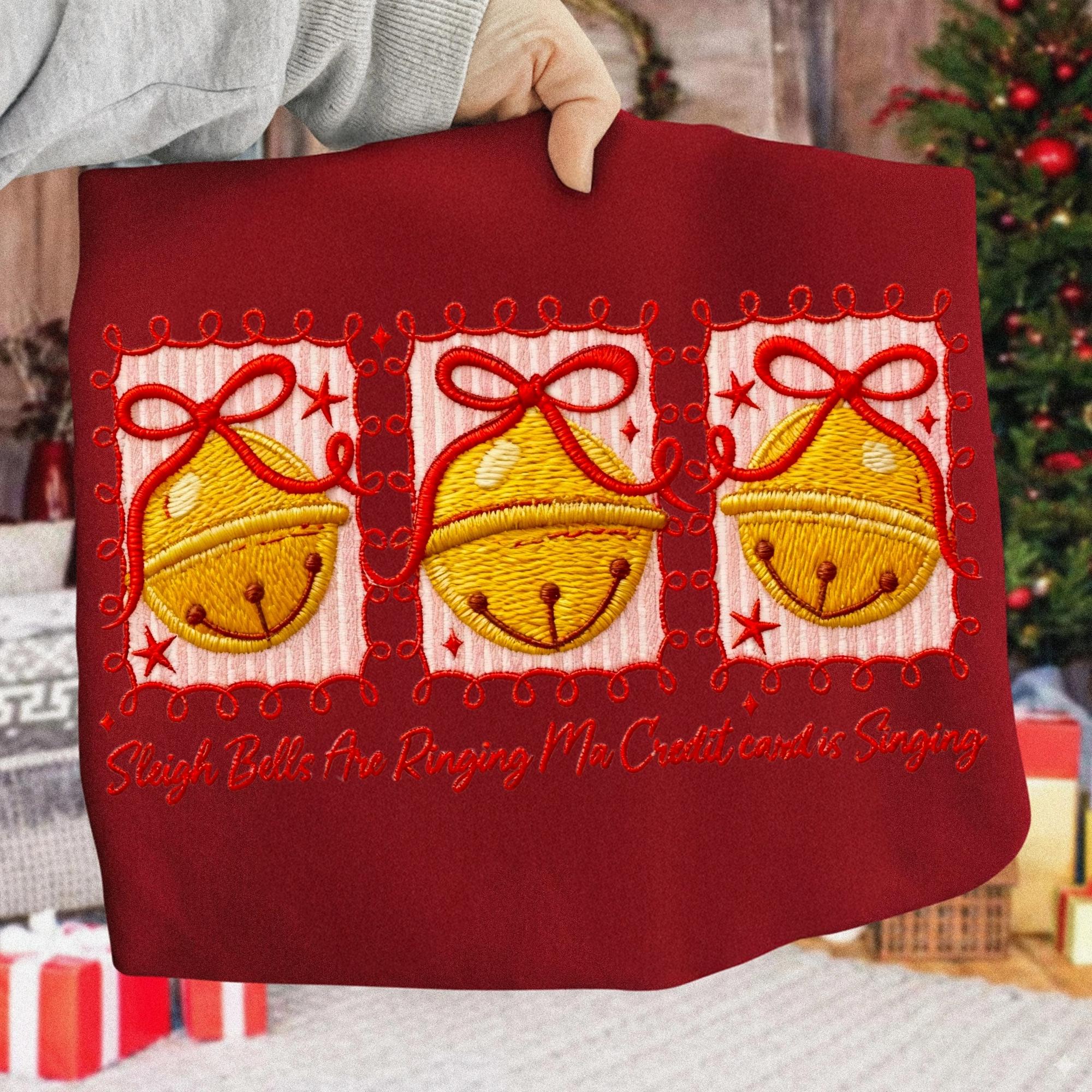 Sleigh Bells Are Ringing PNG, Funny Retro Checkered Christmas Design ...