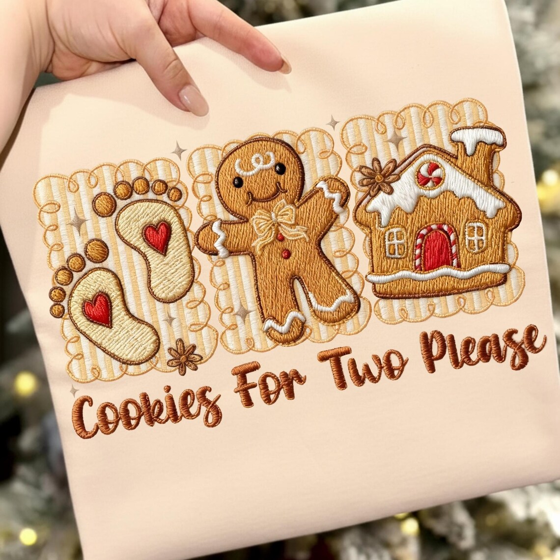 Latch Hook Faux Yarn Cookies for Two PNG, Crochet Gingerbread Baby ...