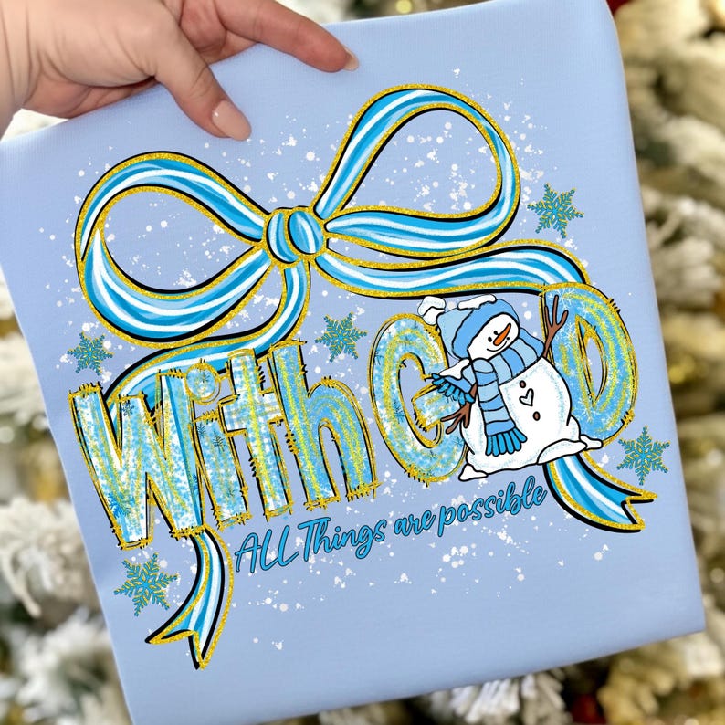 God Snowman PNG, Winter Faith Sublimation, Christian Christmas Design ...
