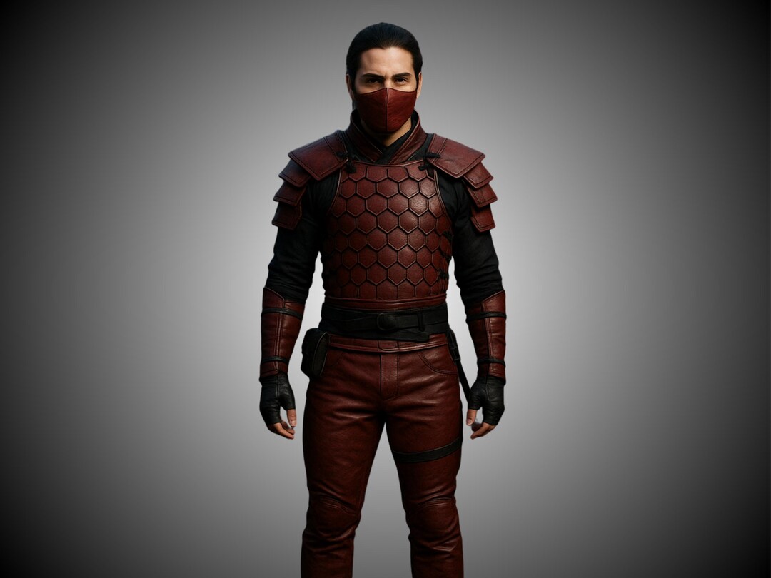 Red Samurai Armor Set: Faux Leather LARP Cosplay Outfit - Etsy UK