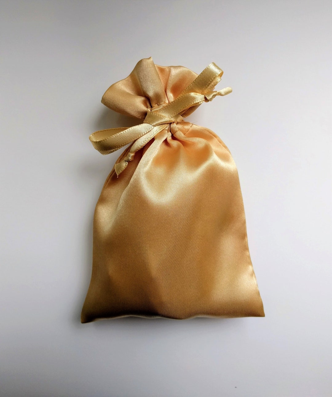 Satin Drawstring Bag Light Gold Honey Butter, 2x1.5, 3x2.75, 4x4.5, 5x6 ...