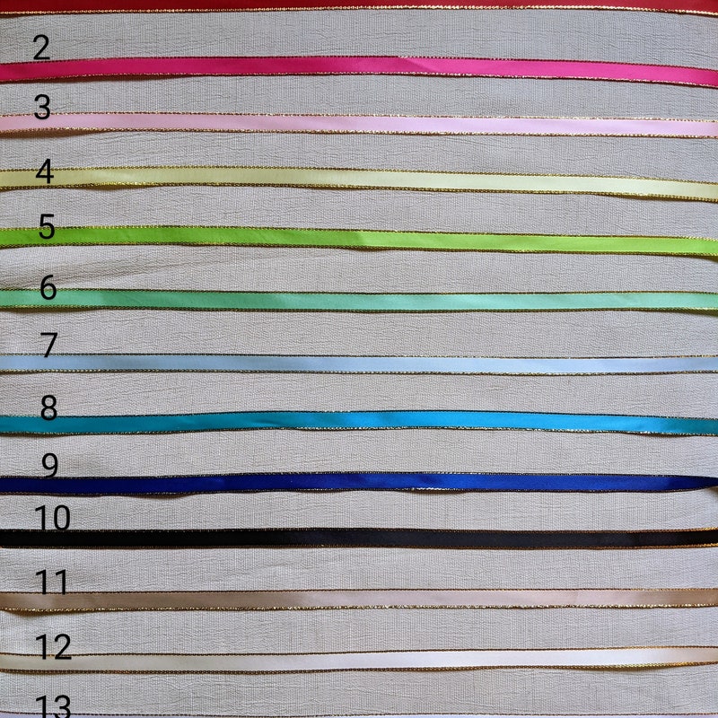 Gold Edge Ribbon - Etsy