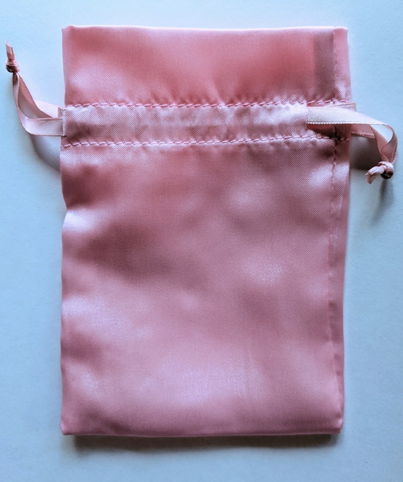 Satin Drawstring Bag Carnation Pink Pearl, 2x1.5, 3x2.75, 4x4.5, 5x6 ...