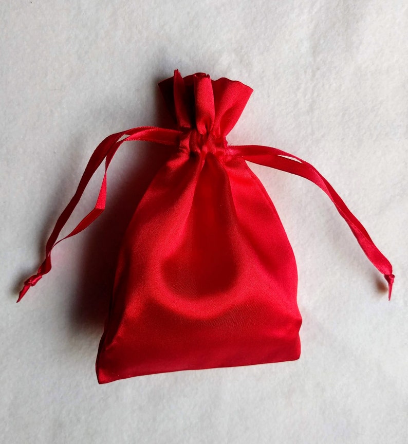 Satin Drawstring Bag Red 2x1.5, 3x2.75, 4x4.5, 5x6, 6x7, 8x11 Inches ...