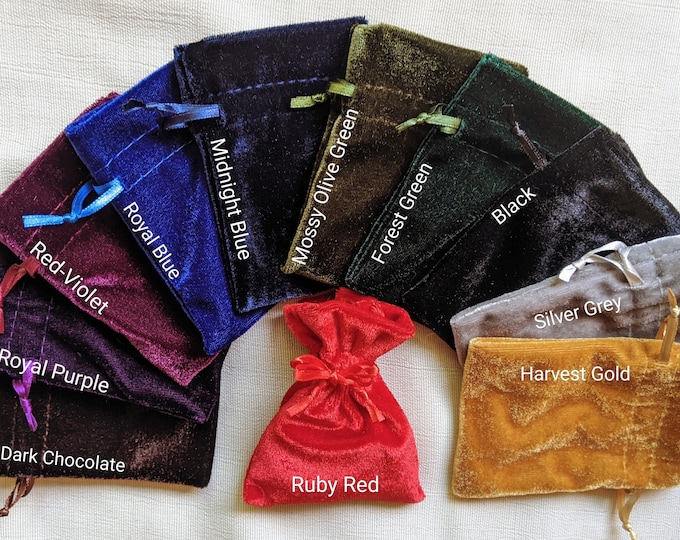 Jewelry Pouches Velour Bags Velvet Gift Bags Velveteen Favor Bags Pack ...