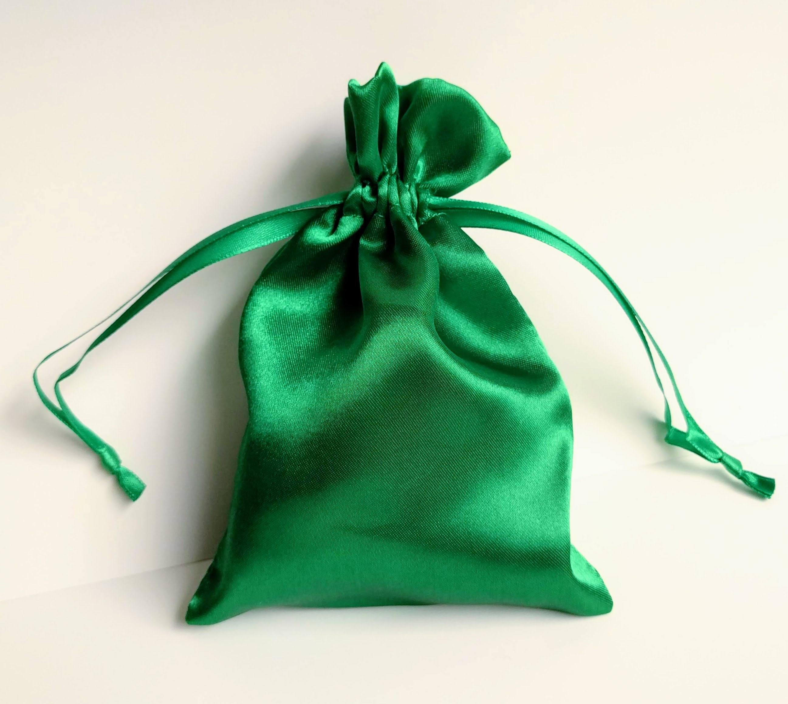 Satin Drawstring Bag Shamrock Green 3x2.75 4x4.5 5x6 6x7 - Etsy