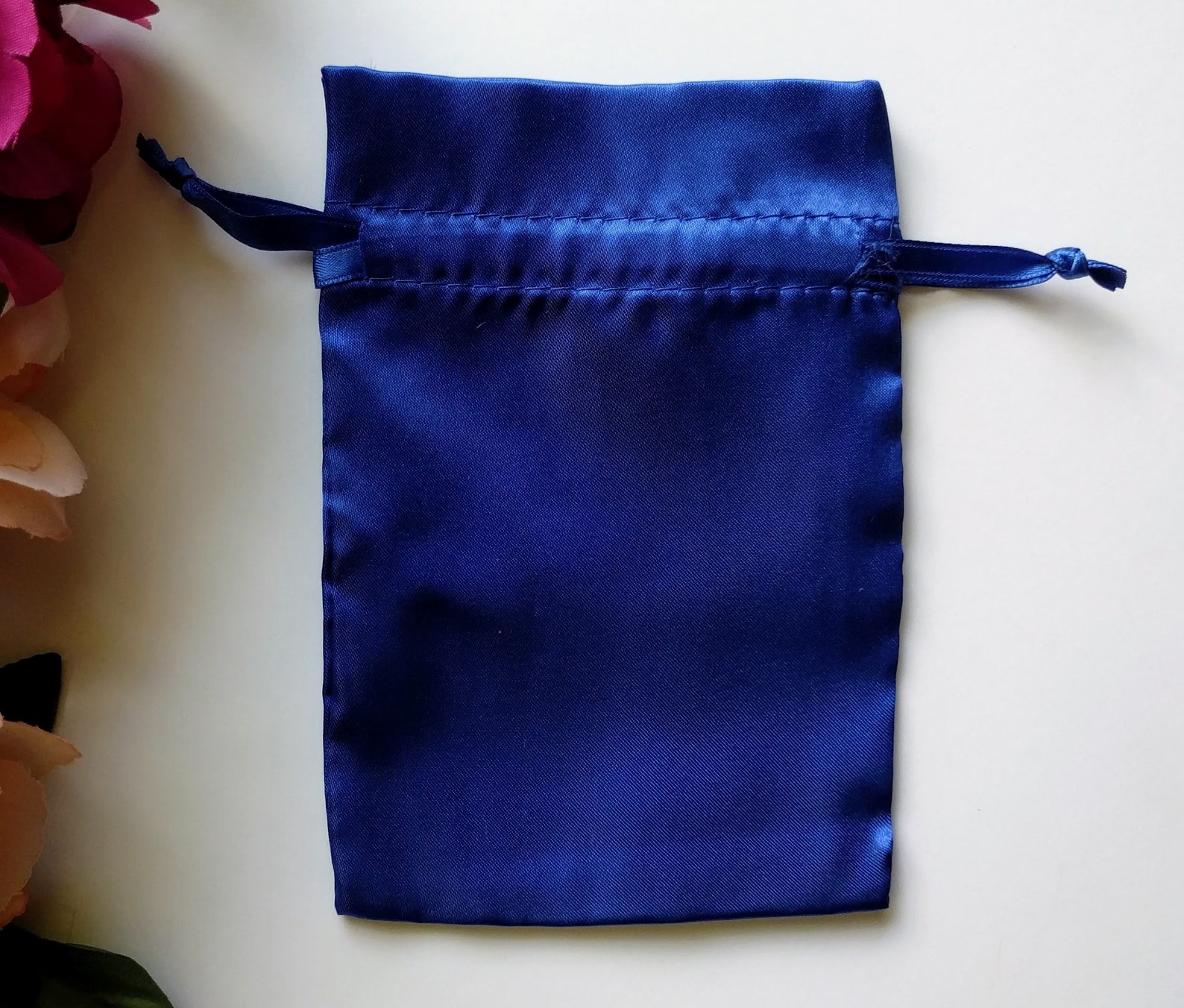 Satin Drawstring Bag Deep Royal Blue Blueberry, 3x2.75, 4x4.5, 5x6 ...
