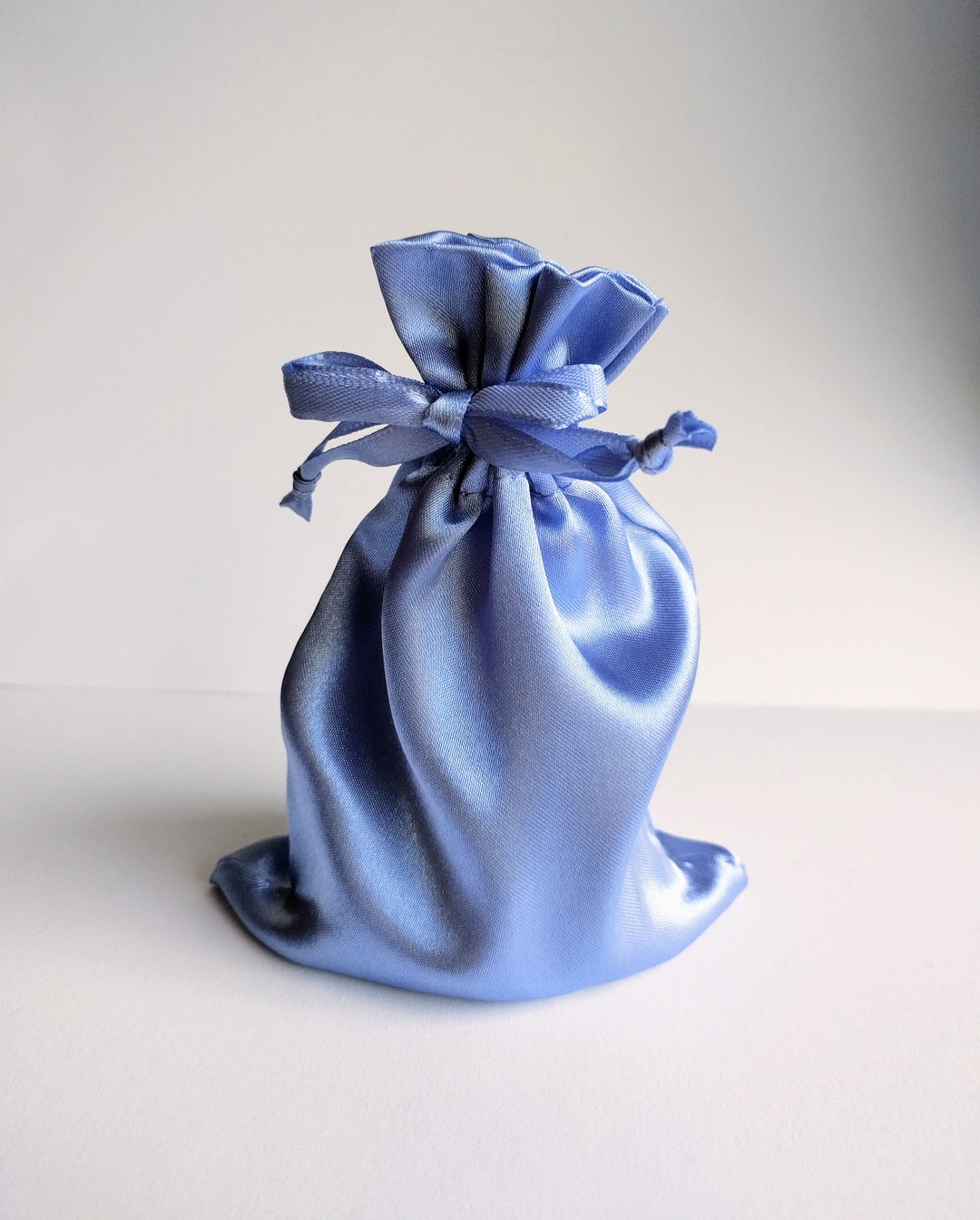 Satin Drawstring Bag, 3x2.75, 4x4.5, 5x6 Inches, Periwinkle Blue ...