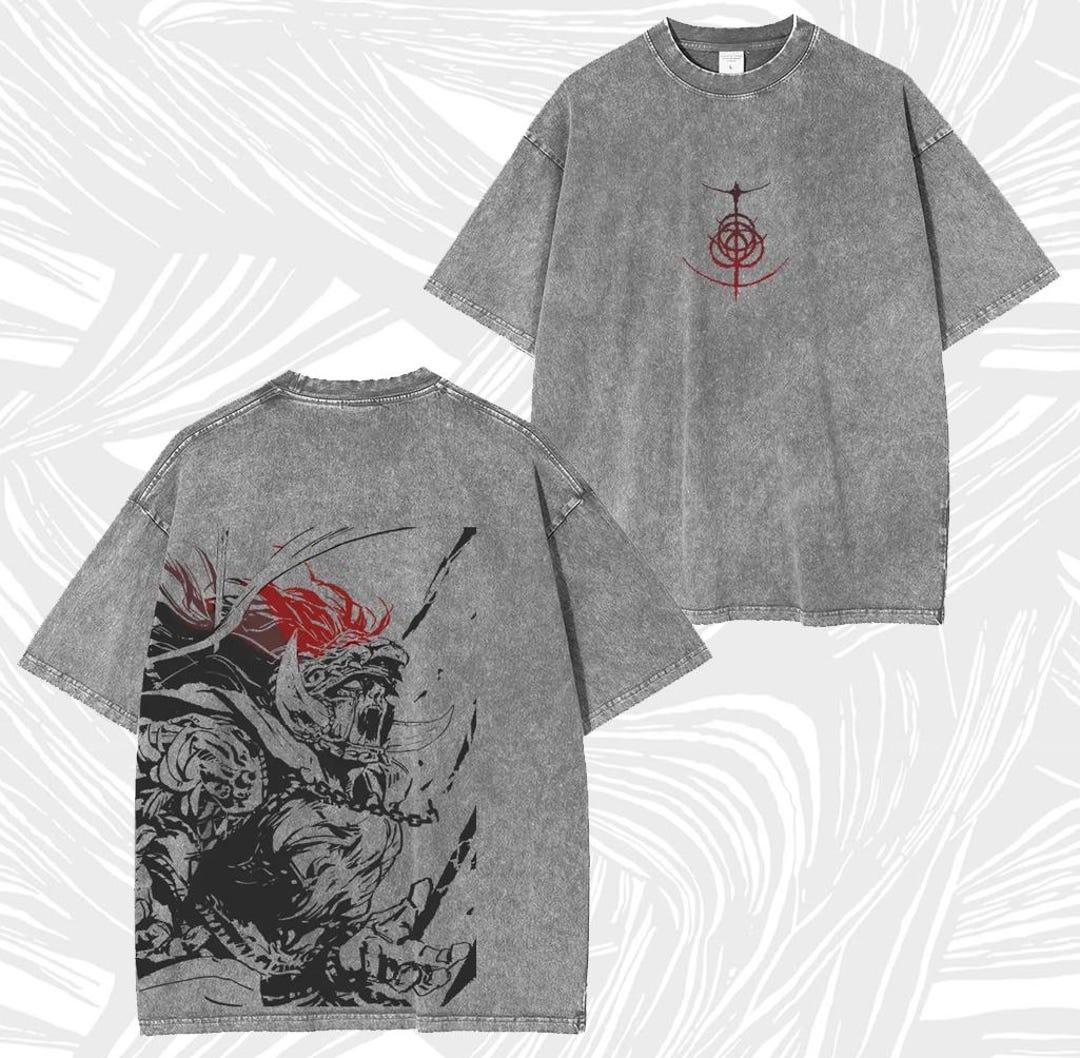 Vintage Dark Fantasy Game Graphic Washed Shirt, Bs194axa - Etsy