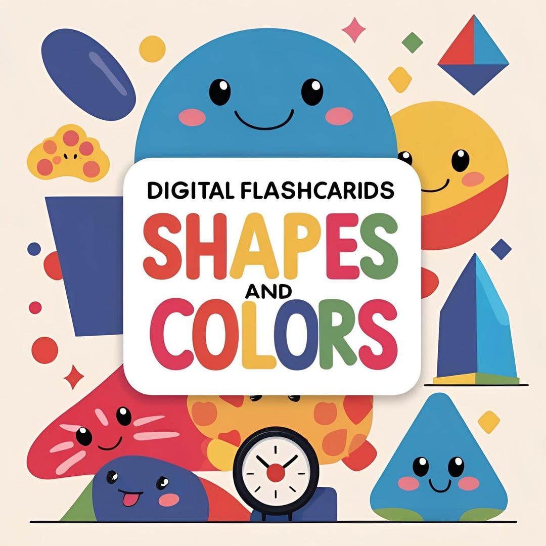 Shapes and Colors Flashcards – Printable for Toddlers – A4 Digital ...