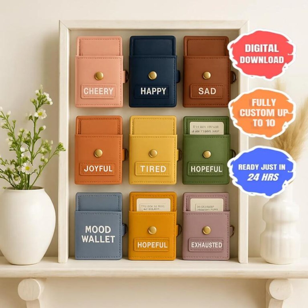 Personalized Mood Wallet – 9 Custom Feelings With 10 Messages Each ...