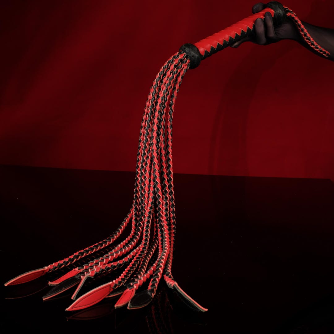 Leather Cat O Nine Tails Flogger –32 Inch Handmade BDSM Whip, Real ...