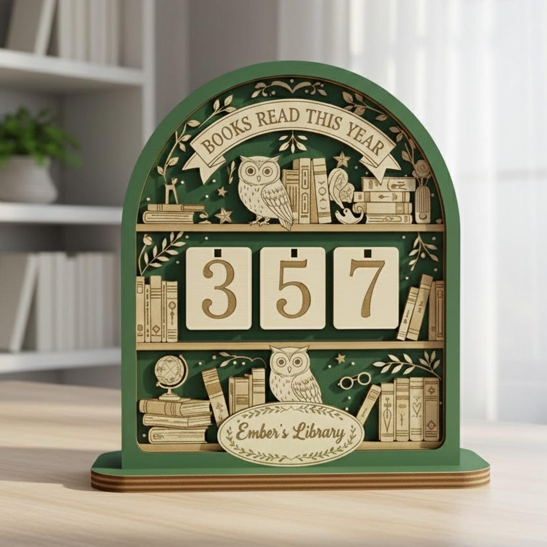Vintage Book Read Tracker, Personalized Book Lover Gift, Reading ...