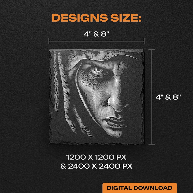Halloween Horror Movie Faces Laser Engraving PNG Bundle for Slate ...