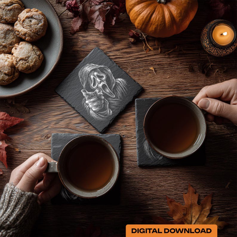 Halloween Horror Movie Characters Laser Engraving PNG Bundle: Slate ...