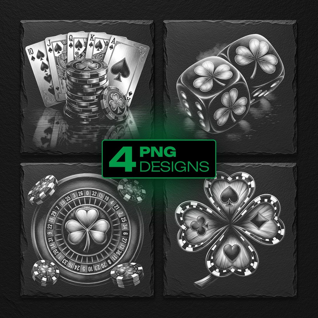 Saint Patrick's Day Laser Engraving PNG Bundle: Slate Coaster Designs ...