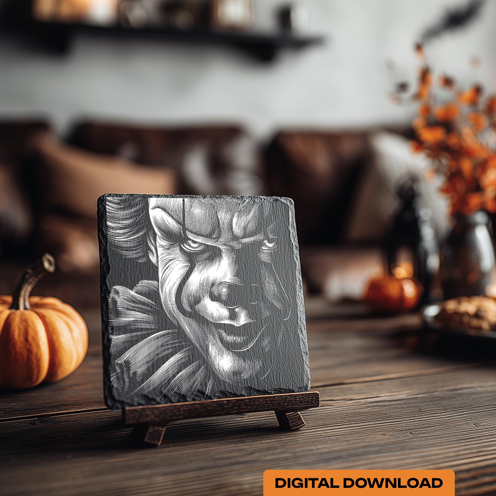 Halloween Horror Movie Faces Laser Engraving PNG Bundle for Slate ...