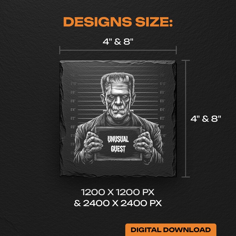 Horror Movie Mugshot Laser Engraving PNG Bundle for Slate Coasters - Etsy